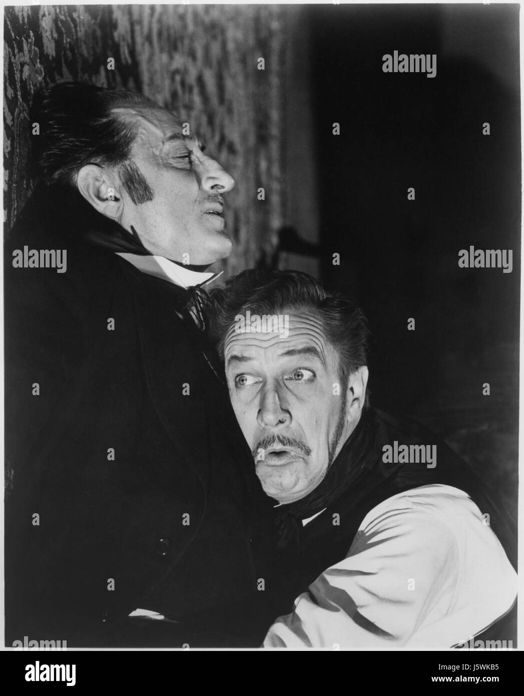 Basil Rathbone, Vincent Price, on-set of the Film, "The Comedy of ...