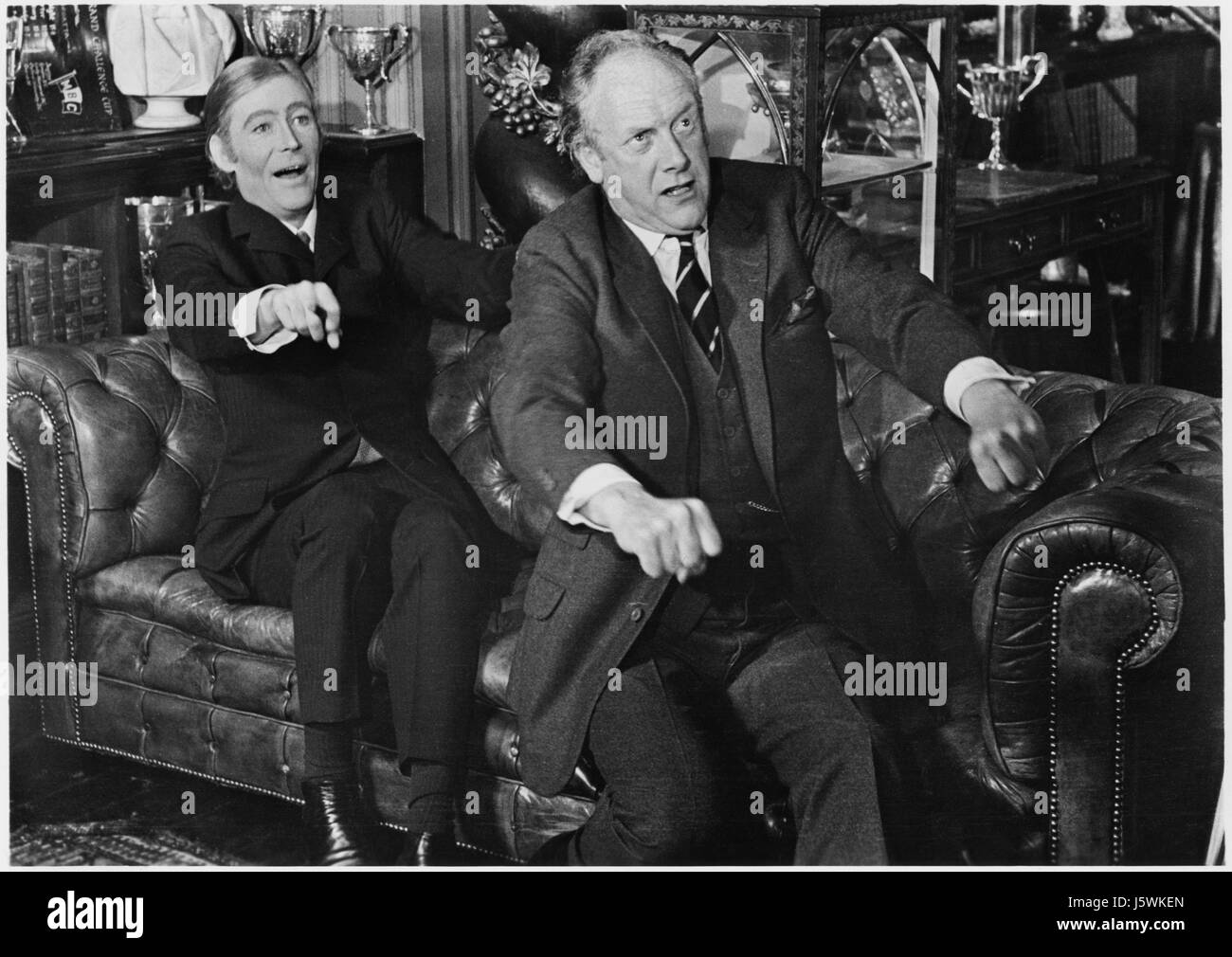 Peter O'Toole, Arthur Lowe, on-set of the Film, “The Ruling Class ...
