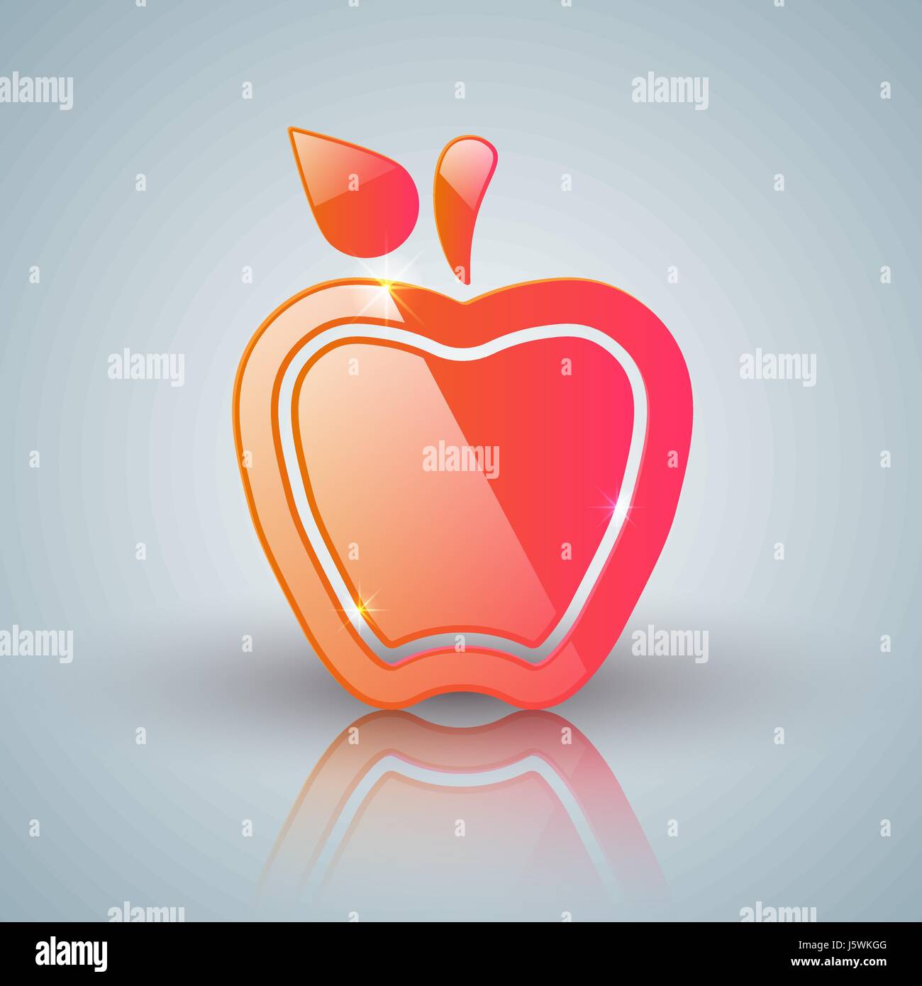 Green apple black white Stock Vector Images - Alamy