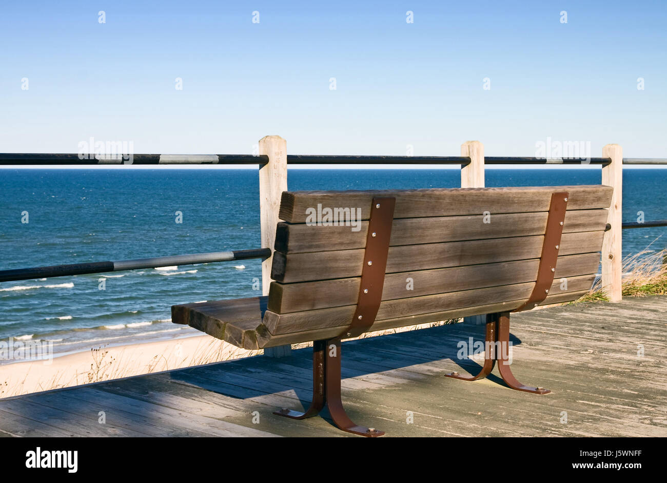 wood fresh water lake inland water water seat bench blue spare time ...