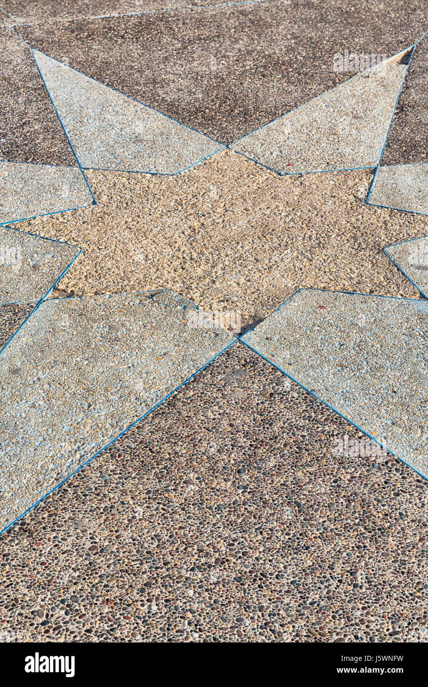 in the sidewalk star made of stone like background Stock Photo - Alamy