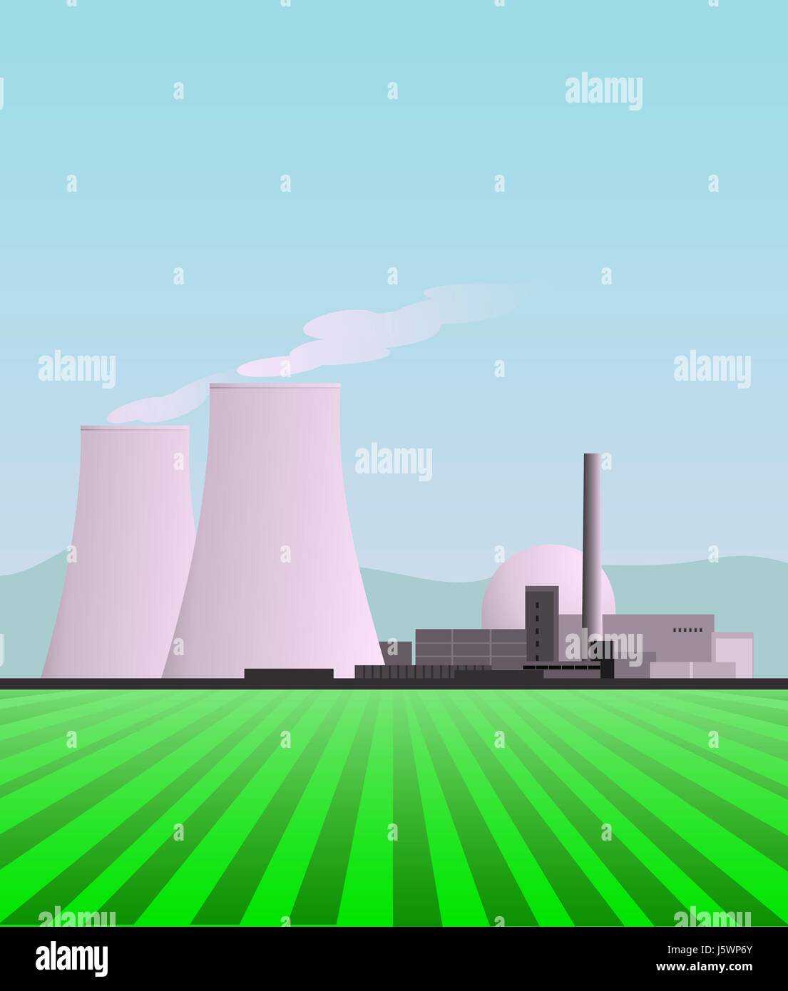 power station atom nuclear power station environment enviroment cooling ...