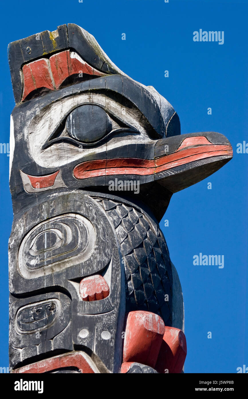 art pole totem carving wooden alaska monument art culture isolated ...