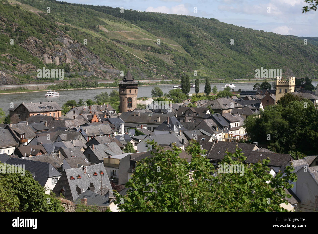 tower city town rhine city wall city view romantic romanticism ...