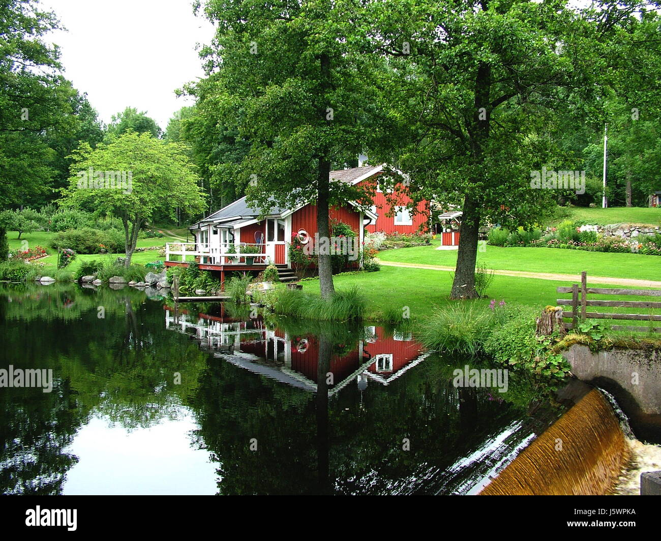 houses sweden idyll water isle island houses tree trees green sweden ...