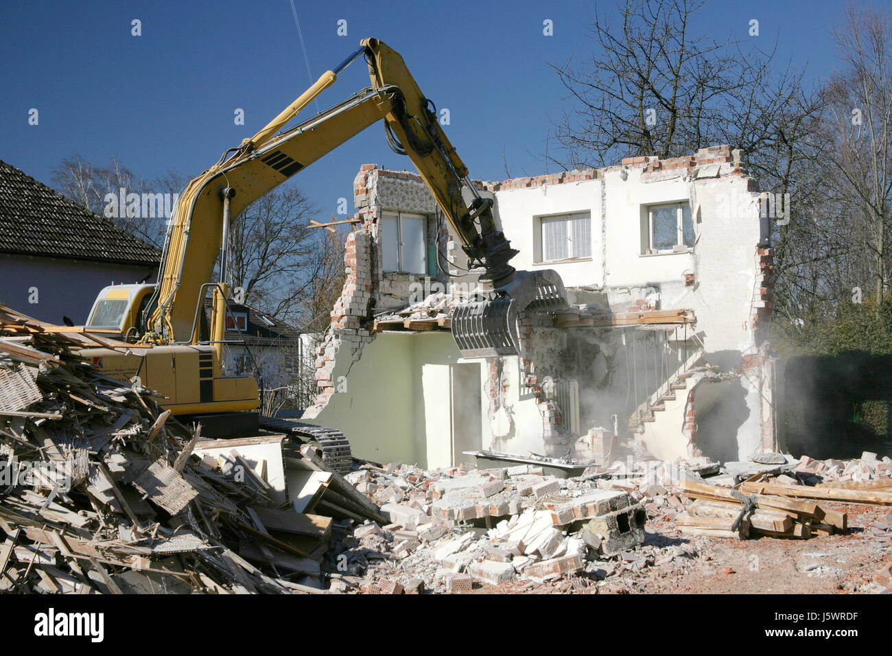 house building dredger demolition scrapping construction site house ...