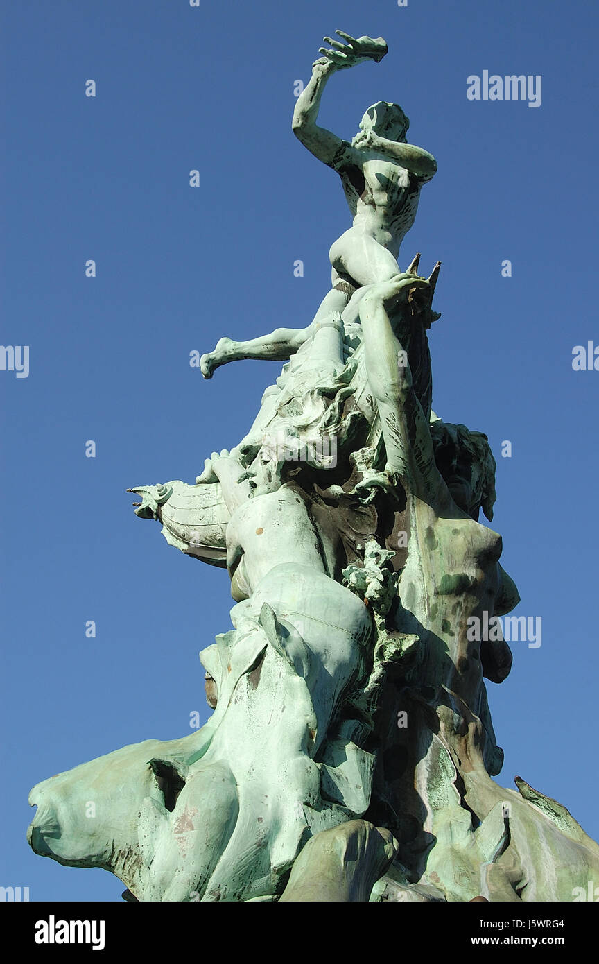 city town culture sights belgium storefronts destination antwerp blue ...
