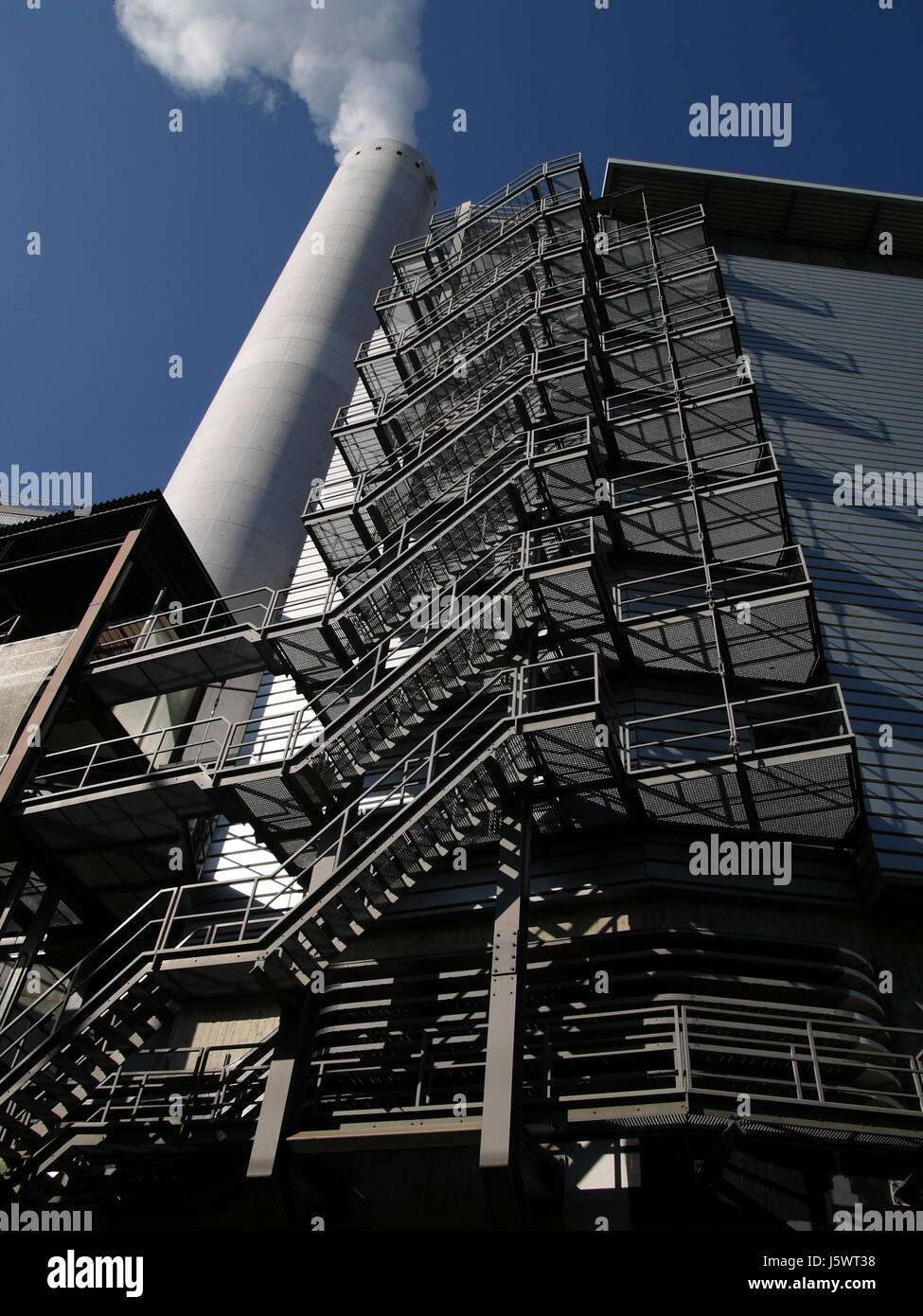 stairs steel construction building buildings smoke smoking smokes fume ...