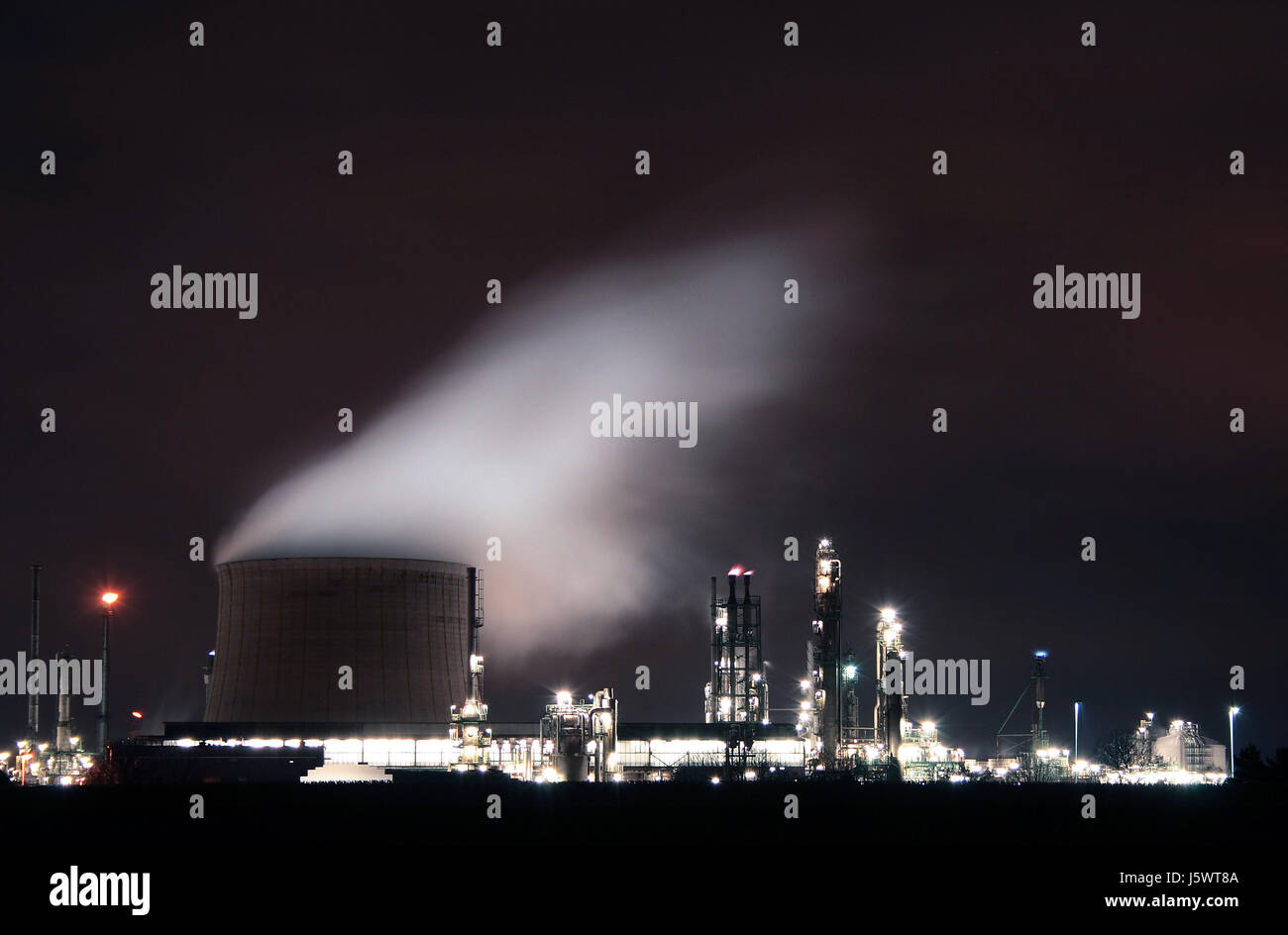 industry at night Stock Photo - Alamy