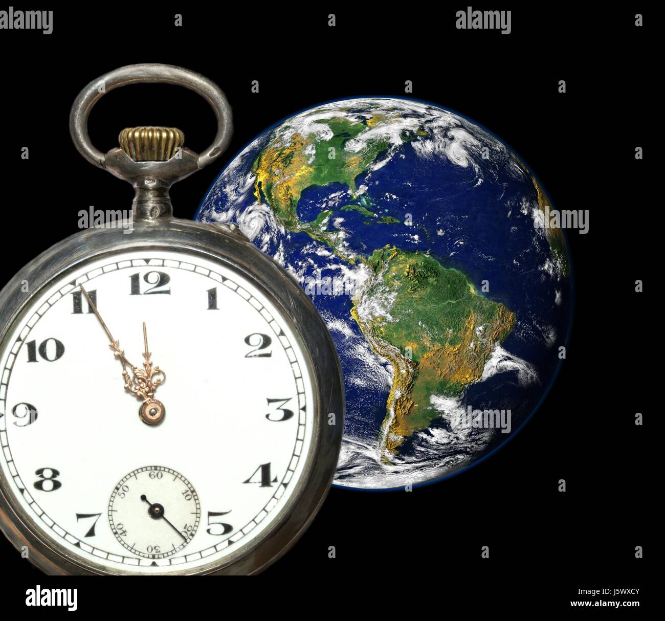 clock time pocket watch globe planet earth world climate change ...