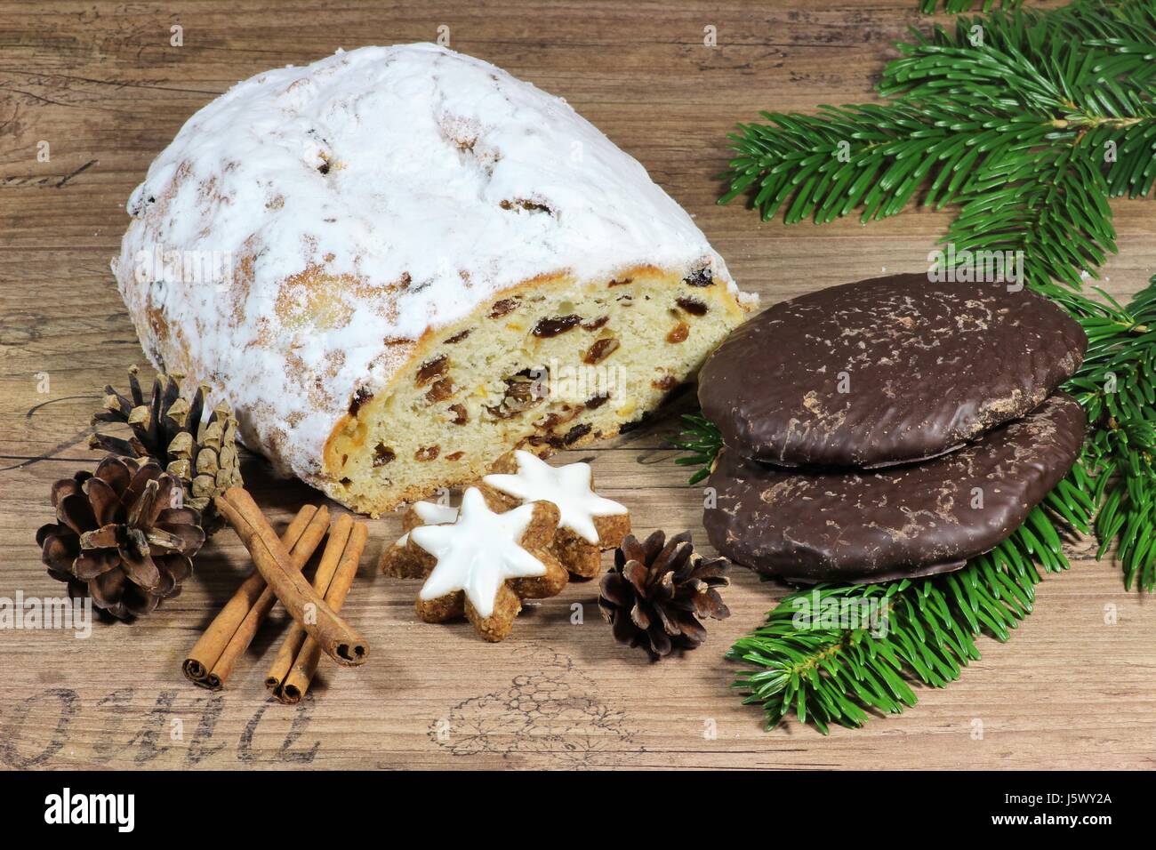 Christmas stollen decoration on hi-res stock photography and images - Alamy