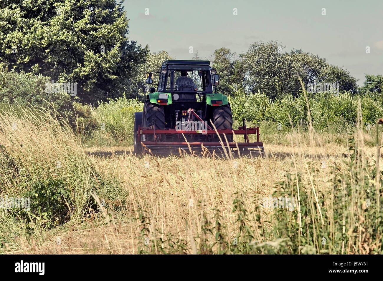 field harvest corn field tractor grain field driver field work bucolic ...