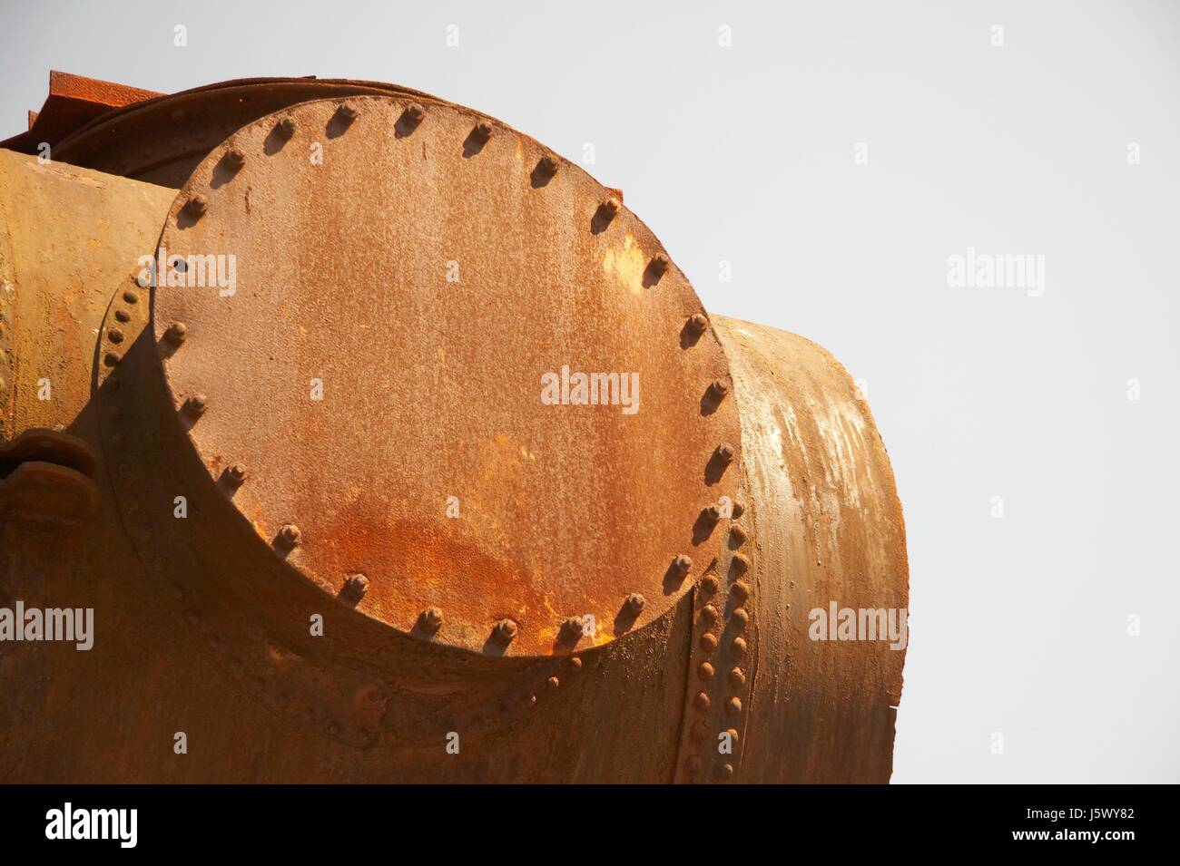 iron rusty rust tube pipeline construction cable current conduction ...