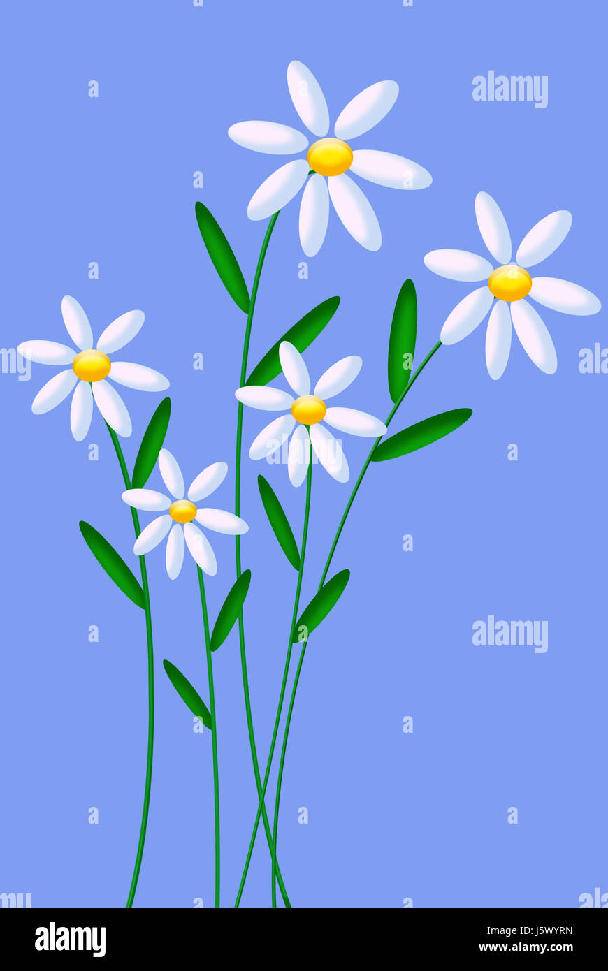 Blue flower drawing hi-res stock photography and images - Alamy