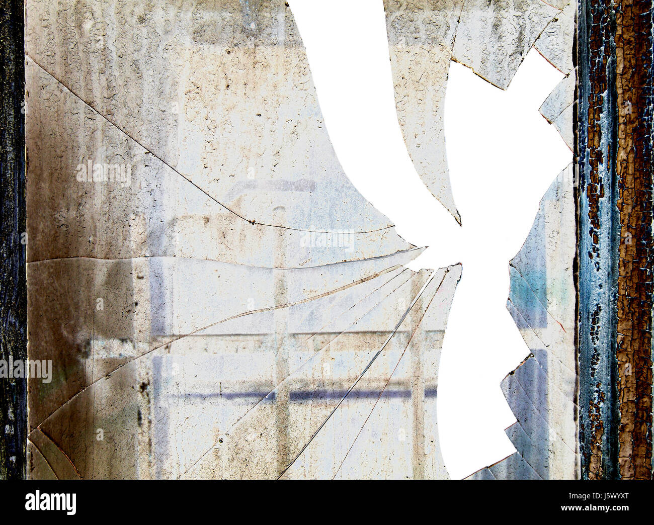 Abstract image of the broken window Stock Photo - Alamy