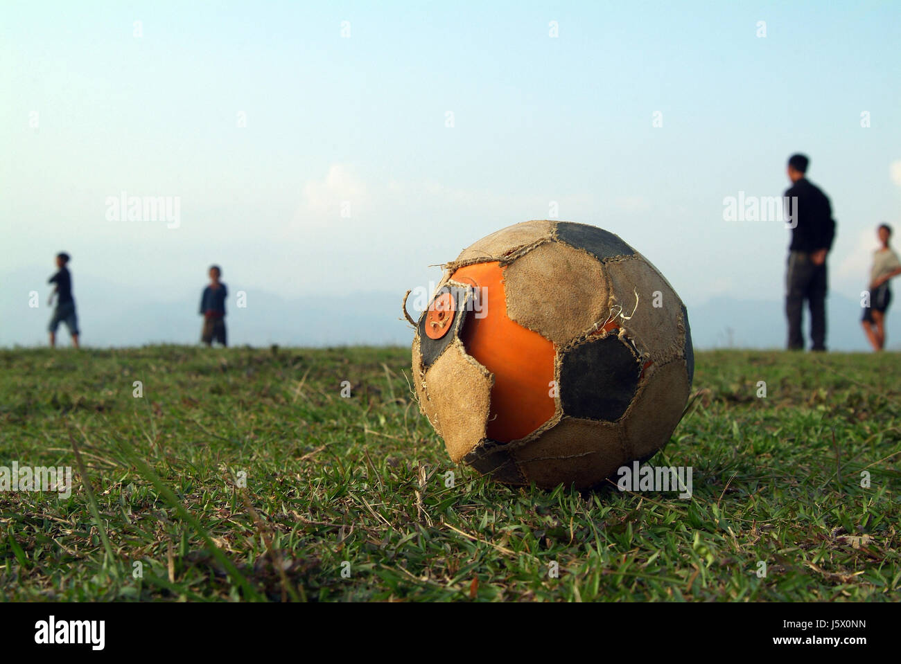 the old football Stock Photo - Alamy