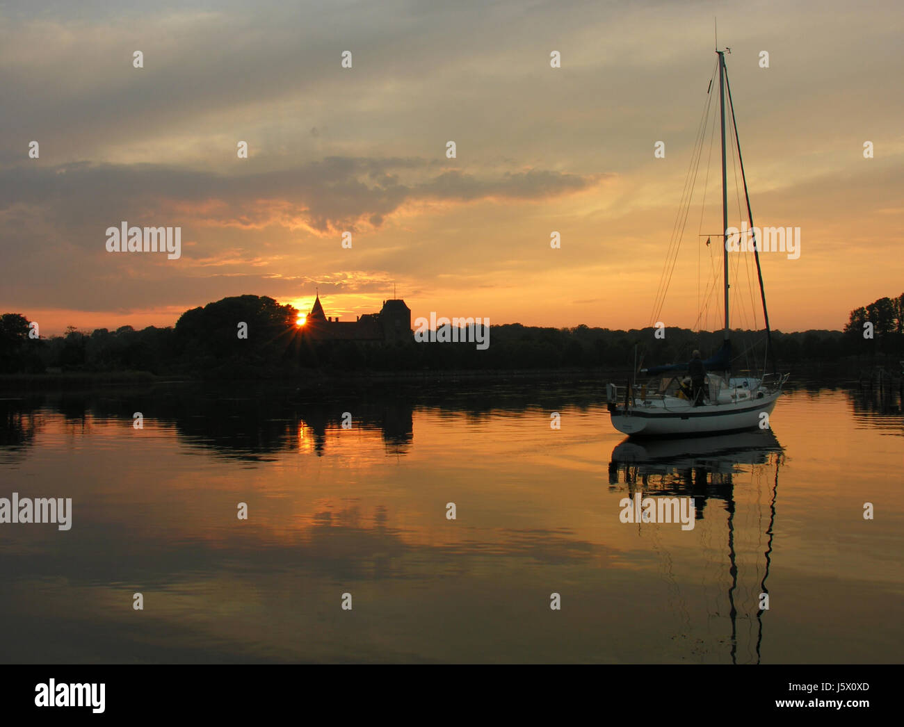 sunset denmark sailing boat sailboat sunset sail evening harbor denmark ...