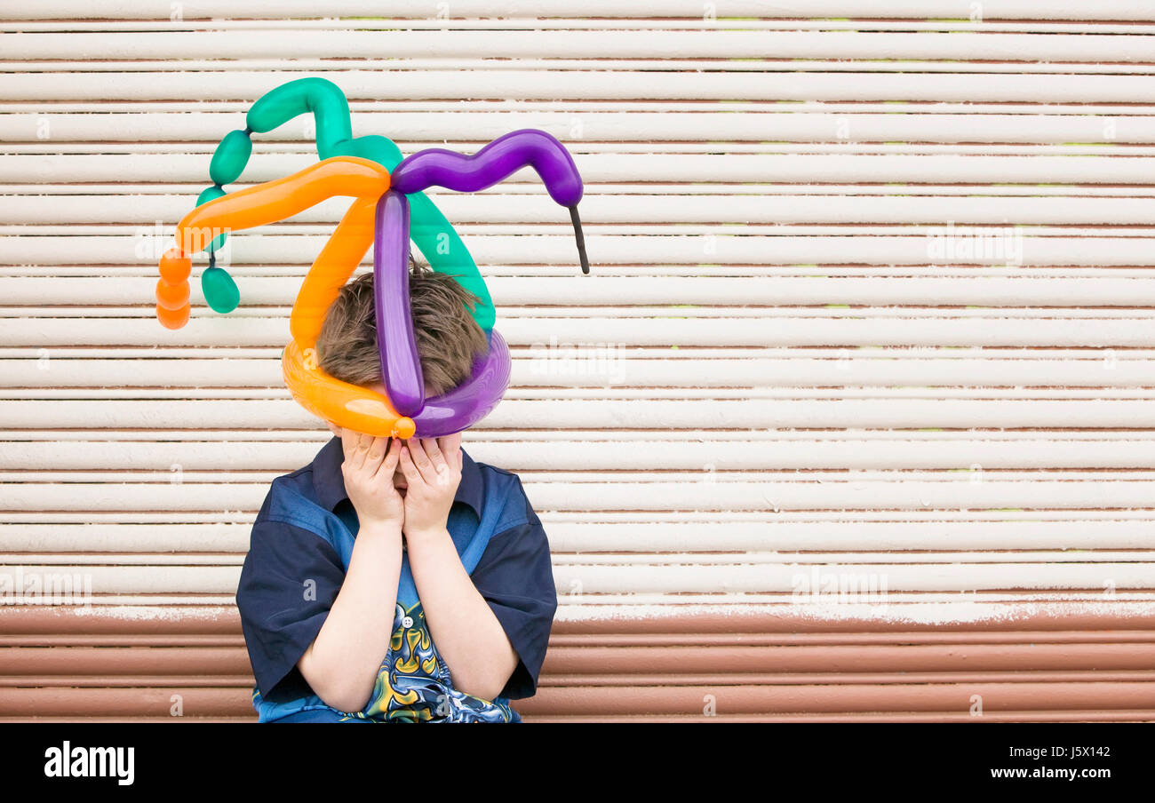 male masculine balloon mad raving furious angry irately kid emotion boy ...