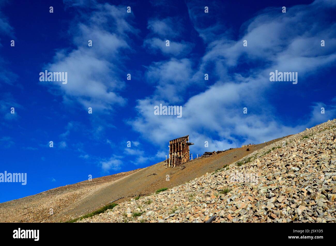 Old Mining Shack on Mount Sherman Stock Photo - Alamy
