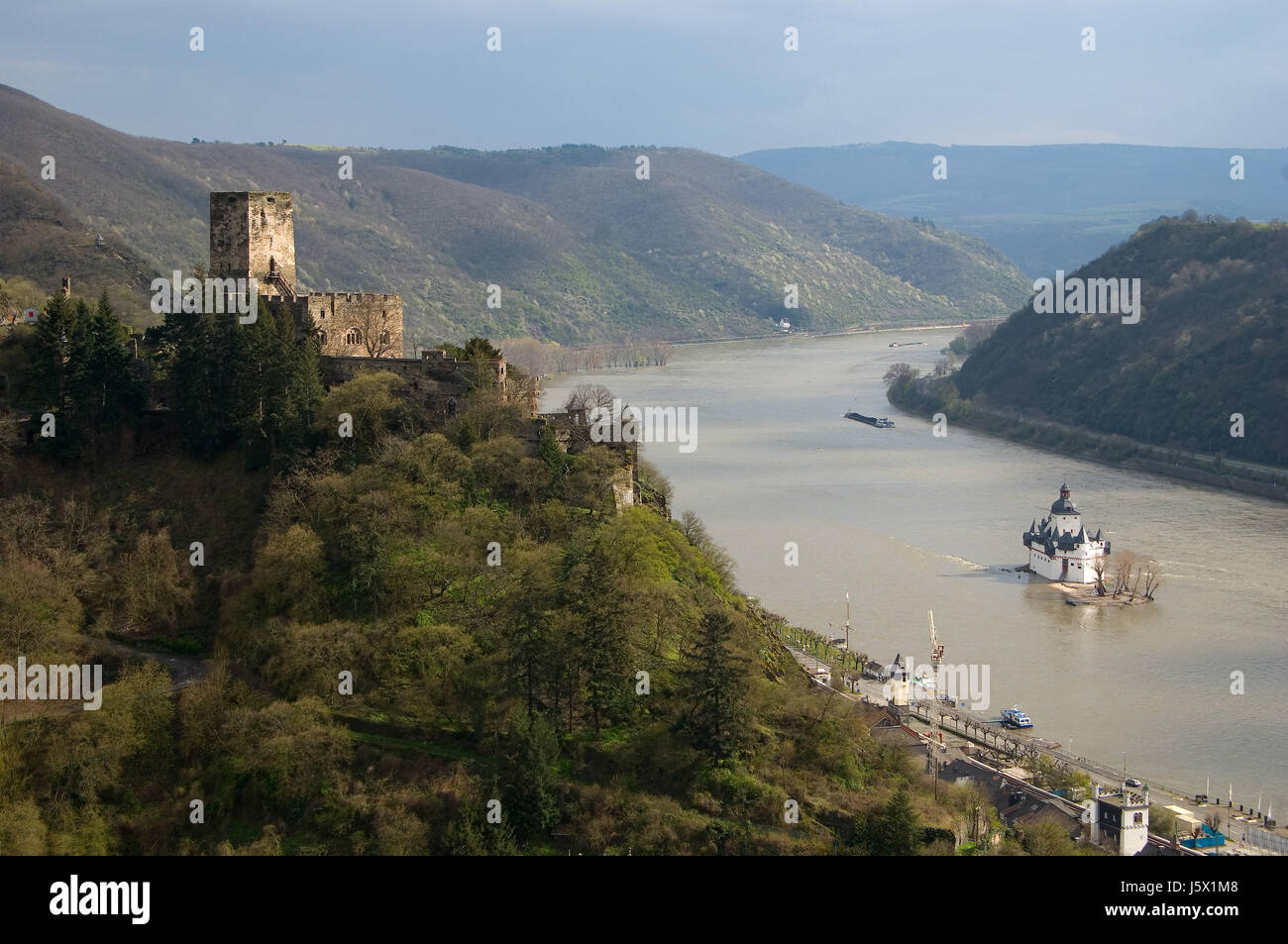 rhine world cultural heritage chateau castle middle ages rhine sight ...