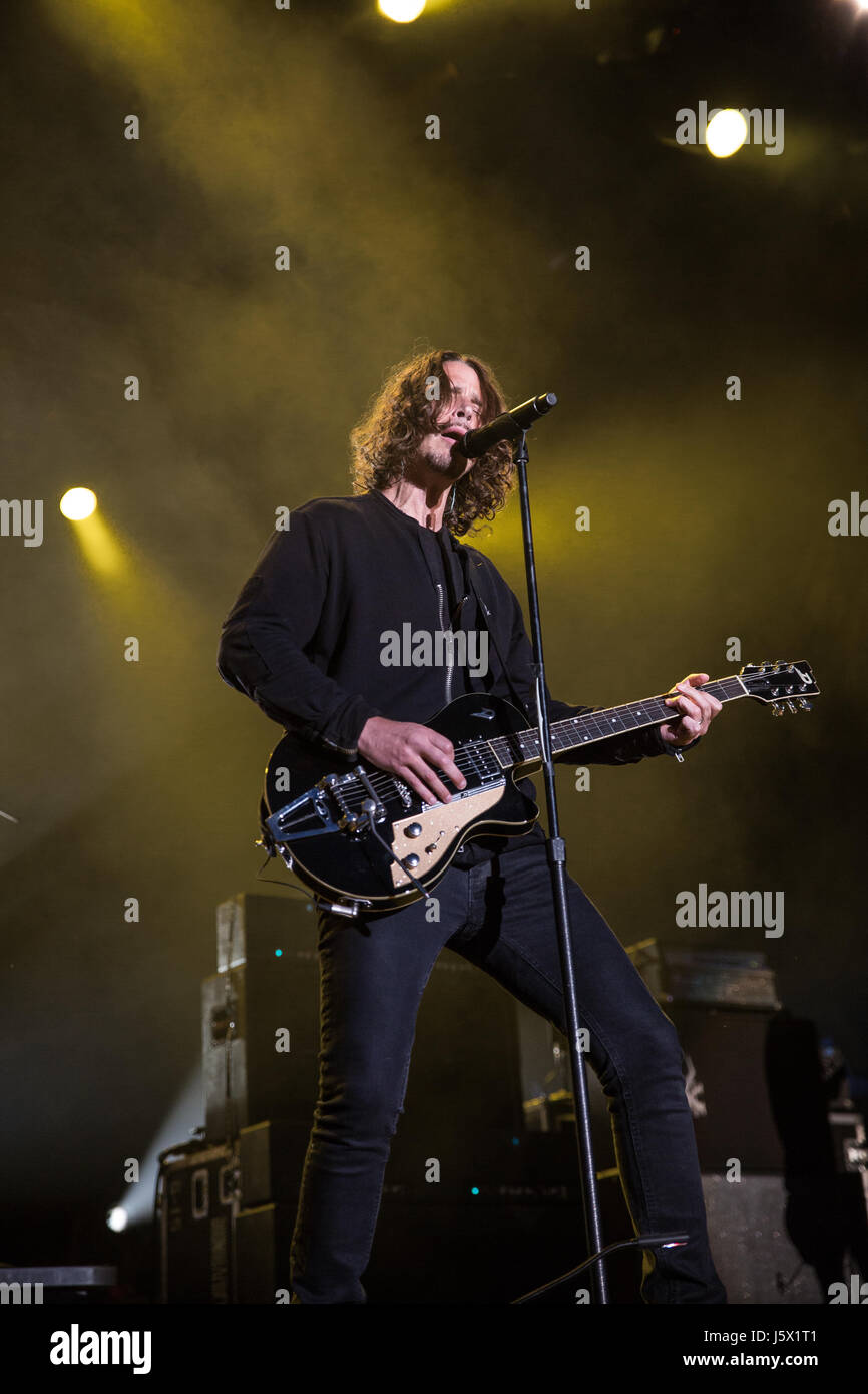 Chris Cornell performs with Soundgarden in Kitchener, Ontario, Canada ...