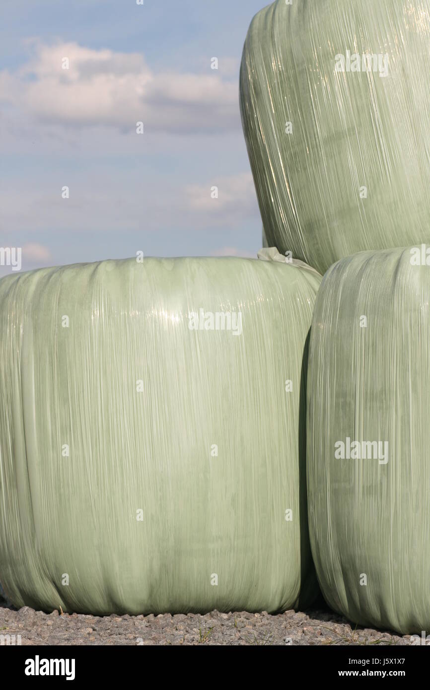 fodder animals blue agrarian green cloud stack plastic synthetic ...