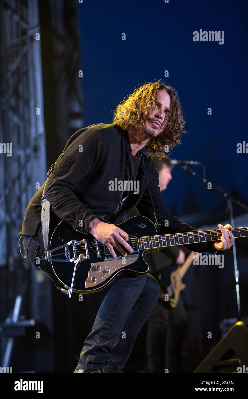 Chris Cornell performs with Soundgarden in Kitchener, Ontario, Canada ...