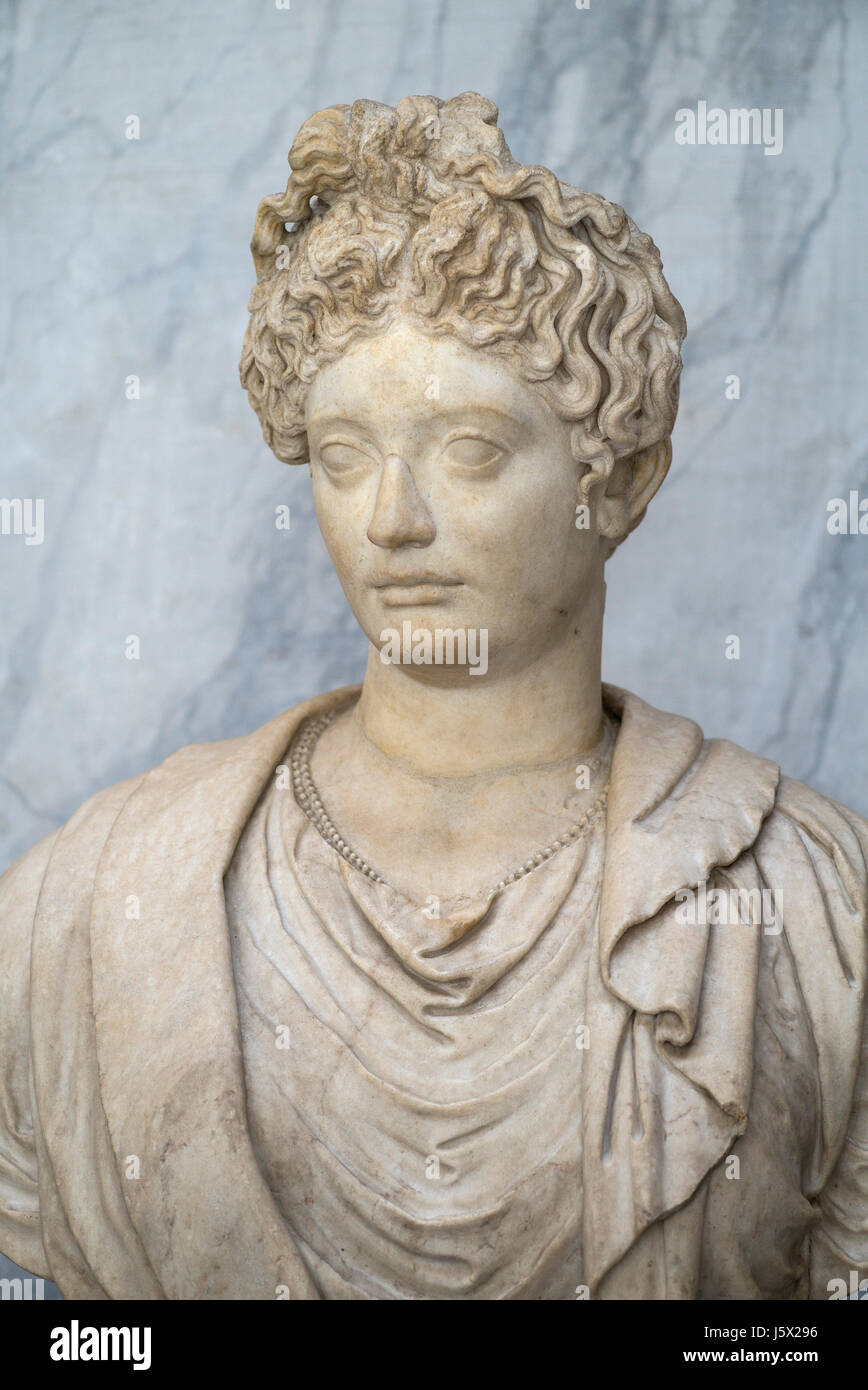 Rome. Italy. Portrait bust (79-81 A.D) of Julia Flavia (64-91 A.D ...