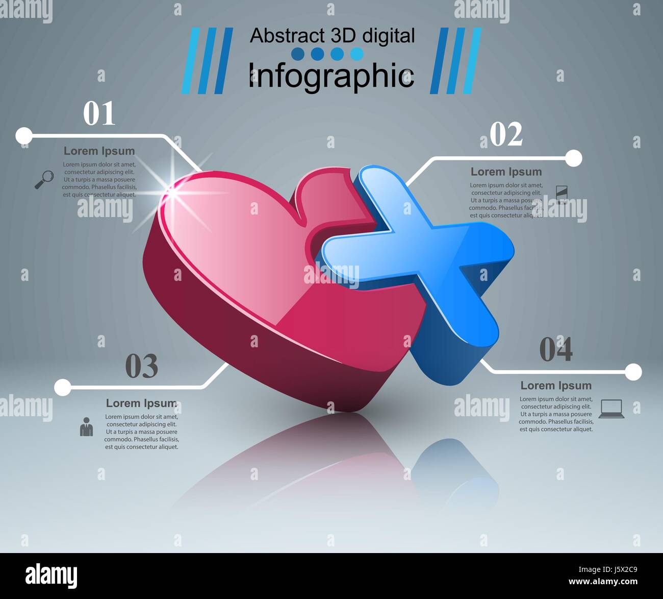 Health icon. 3D Medical infographic Stock Vector Image & Art - Alamy