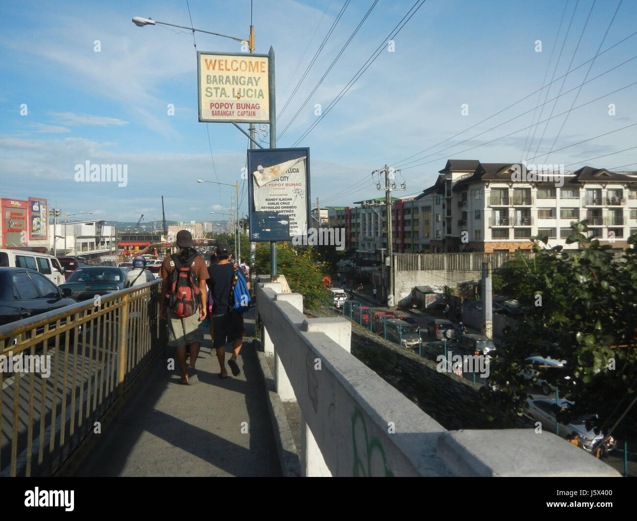 This refers to the footbridges along Ortigas Avenue Extension in Pasig City, Philippines ...