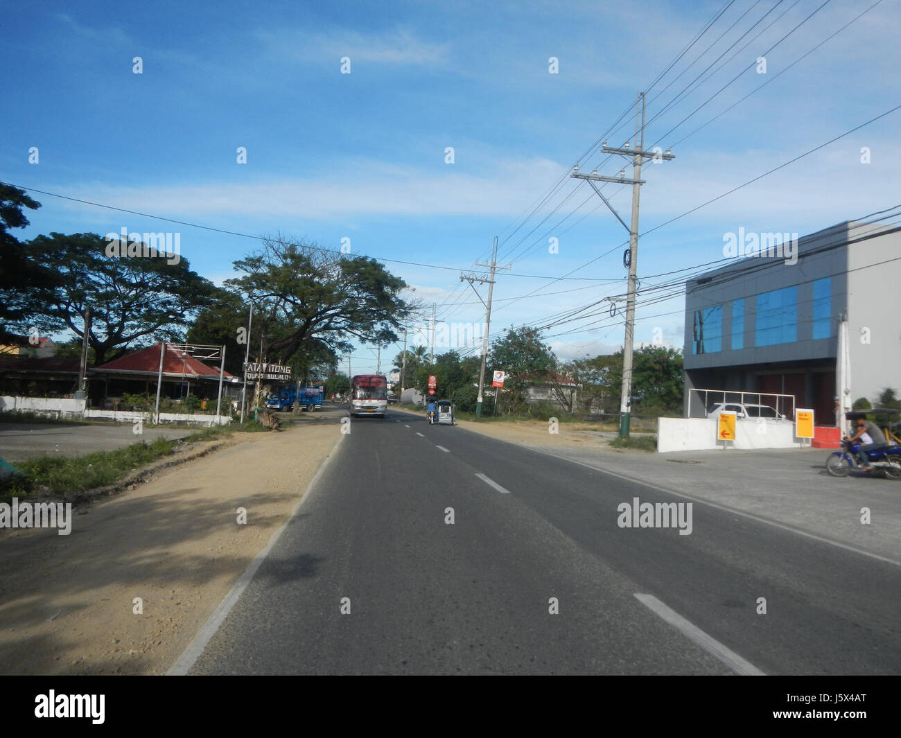 A map or photograph depicting the road network along Maharlika Highway ...