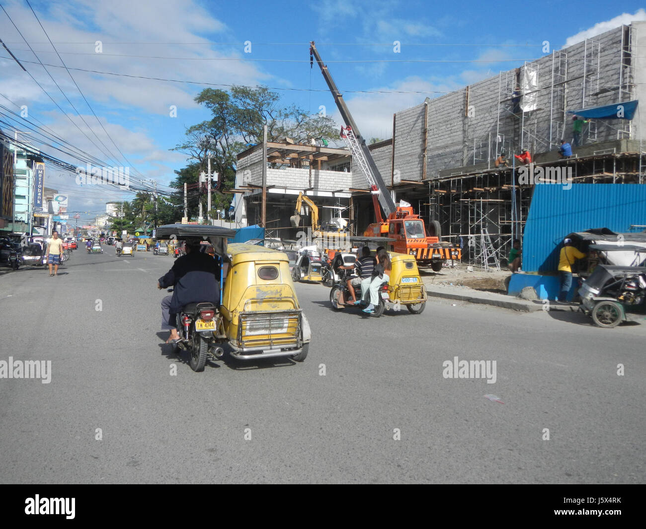 A map or photograph showing several streets in Gapan City, including ...