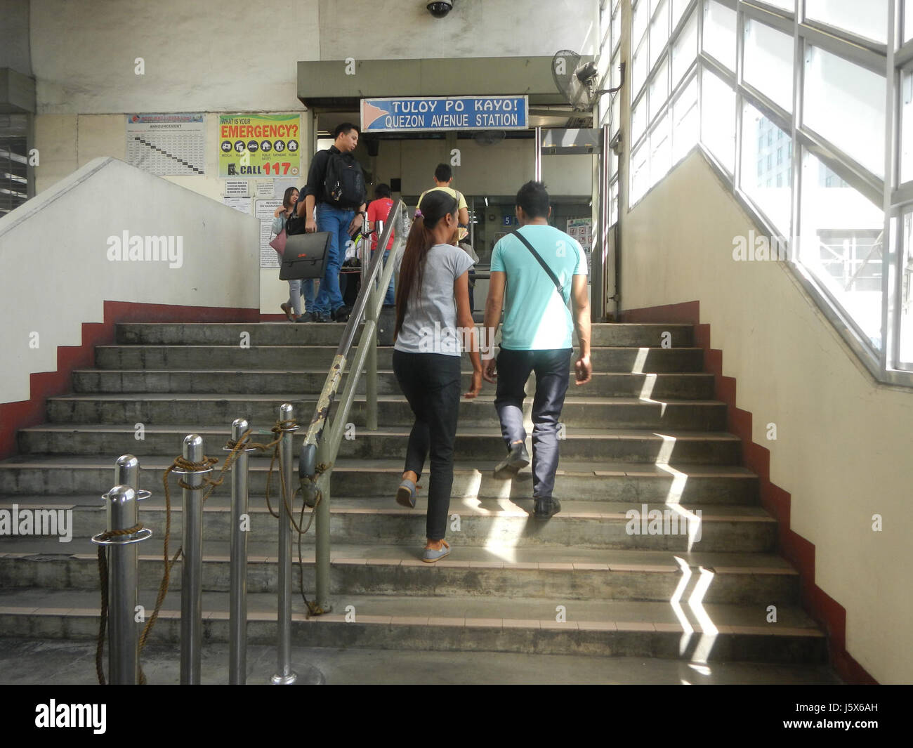 The Quezon Avenue MRT stations at Eton Centris on EDSA road, located in ...