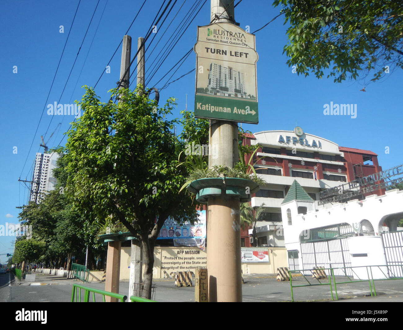 This image depicts various key locations in Quezon City, including ...