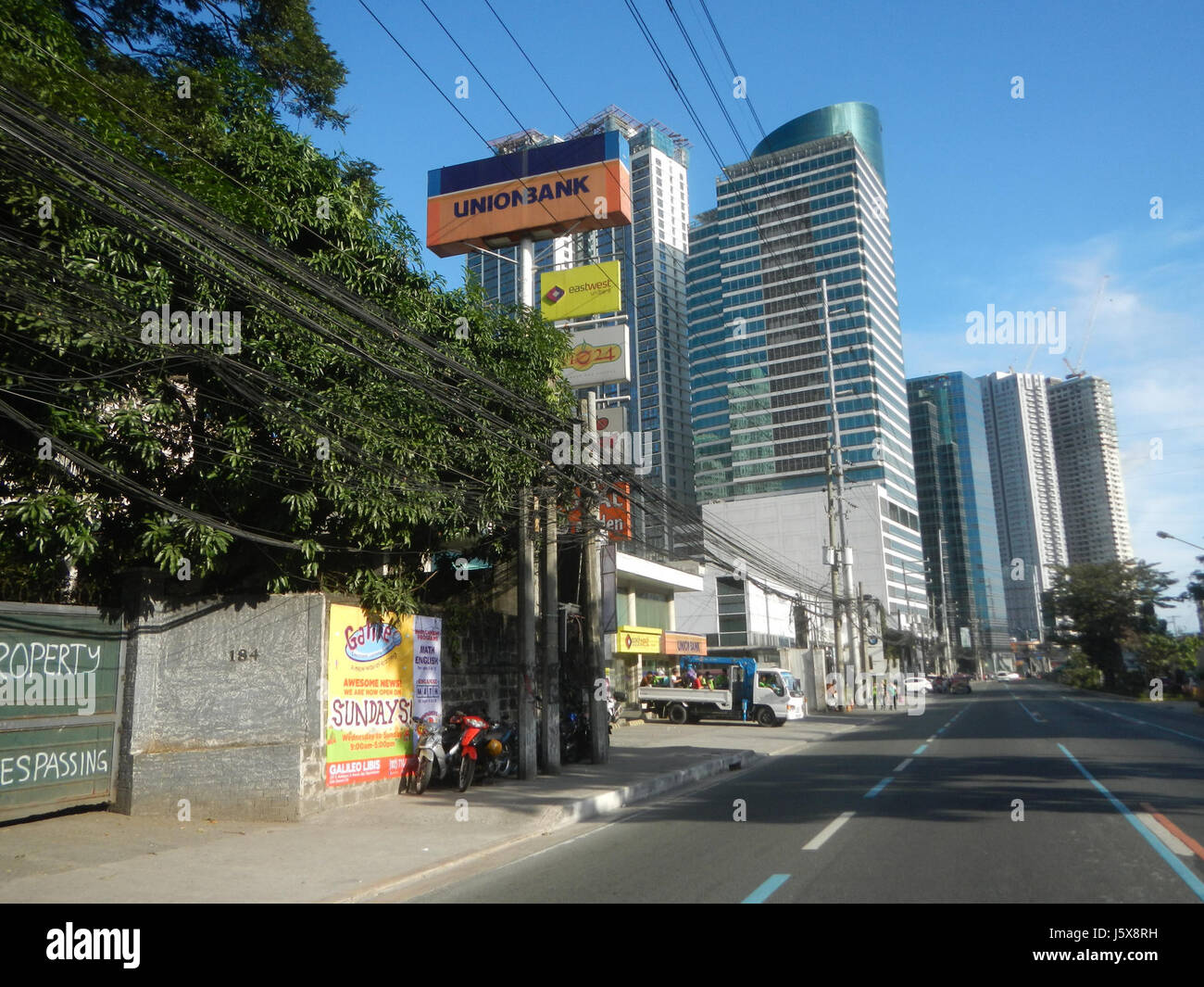 This image depicts buildings in the Bagumbayan Libis area of Eastwood ...
