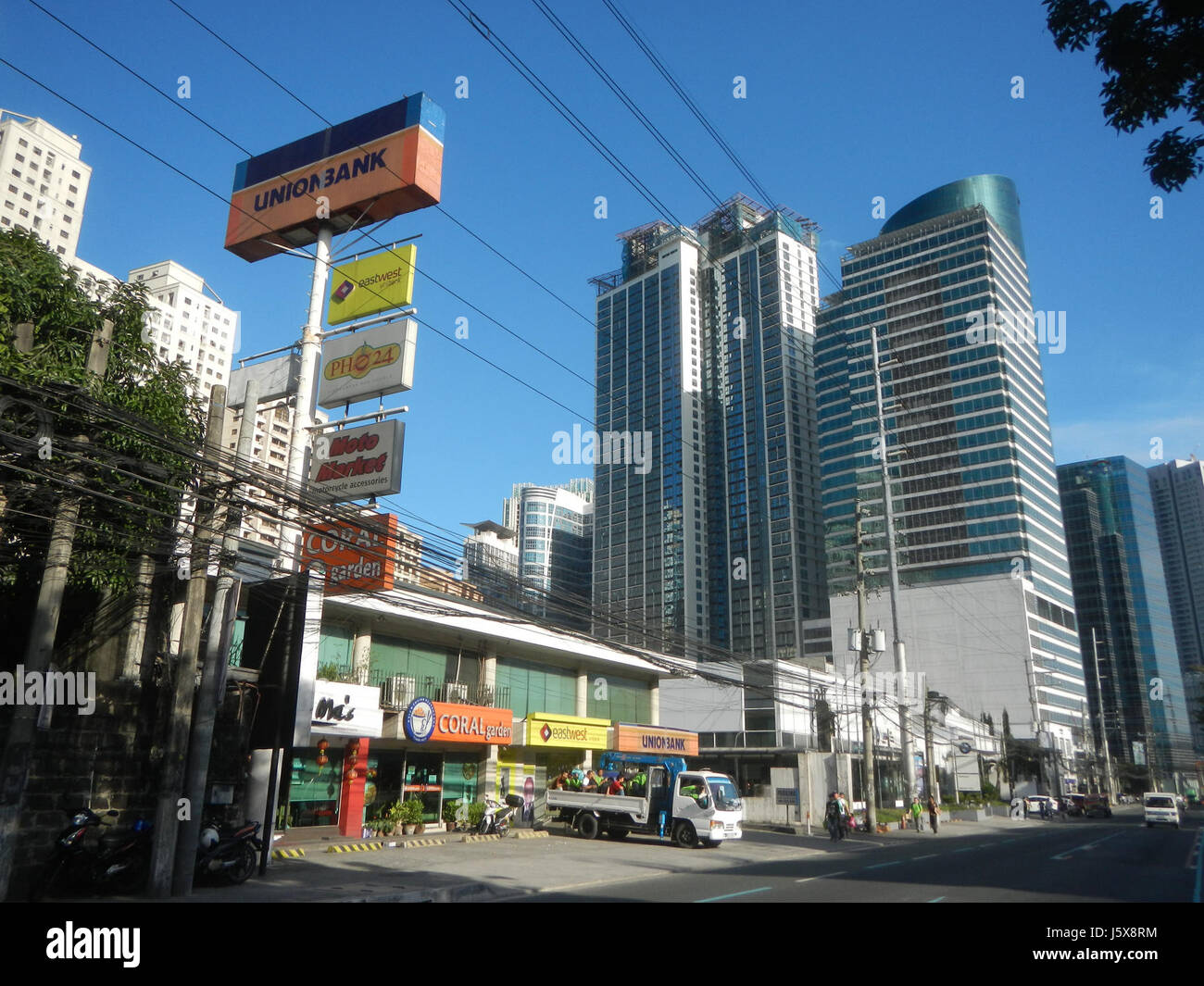This image captures a view of the buildings in Bagumbayan, Libis, and ...