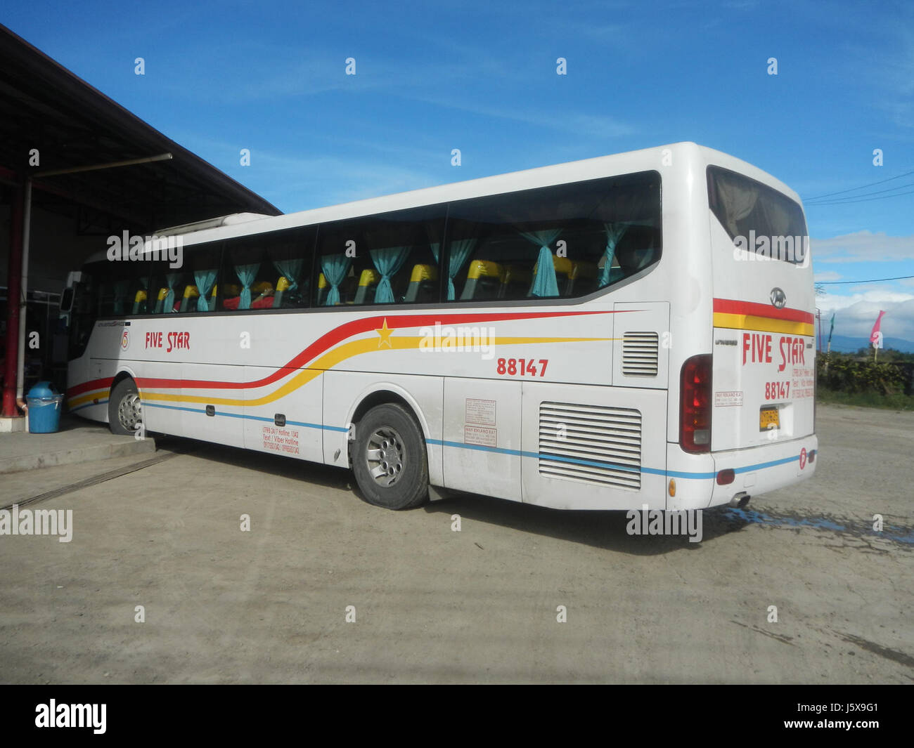 03100 Five Star and Cisco buses in bus stop San Miguel Bulacan 11 Stock ...