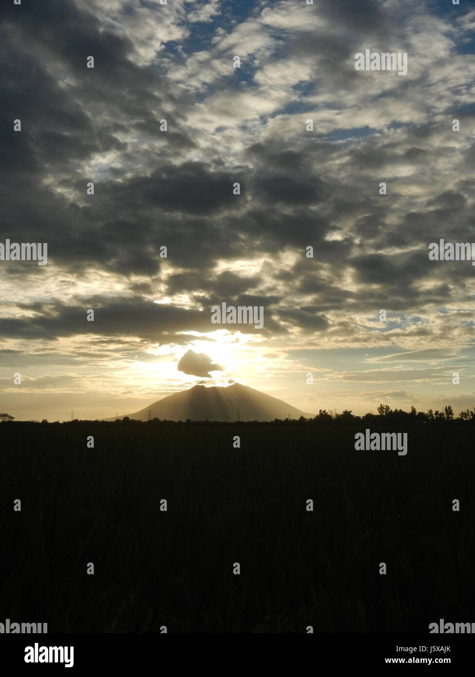 This image captures the breathtaking view of the sunset over Mount ...