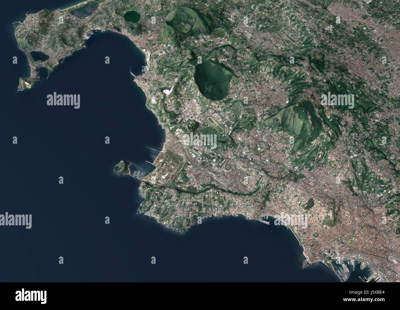 3d section of Flegrei fields, Naples, Campania, Italy, split of the ...