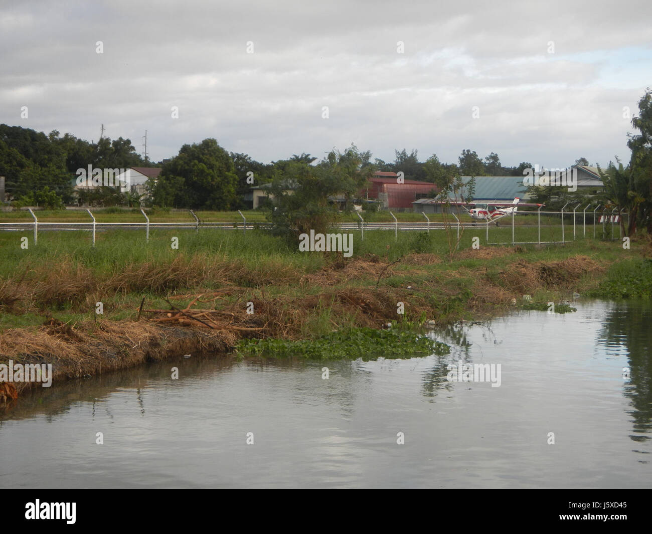 An aerial view of the lush paddy fields surrounding Lumang Bayan ...