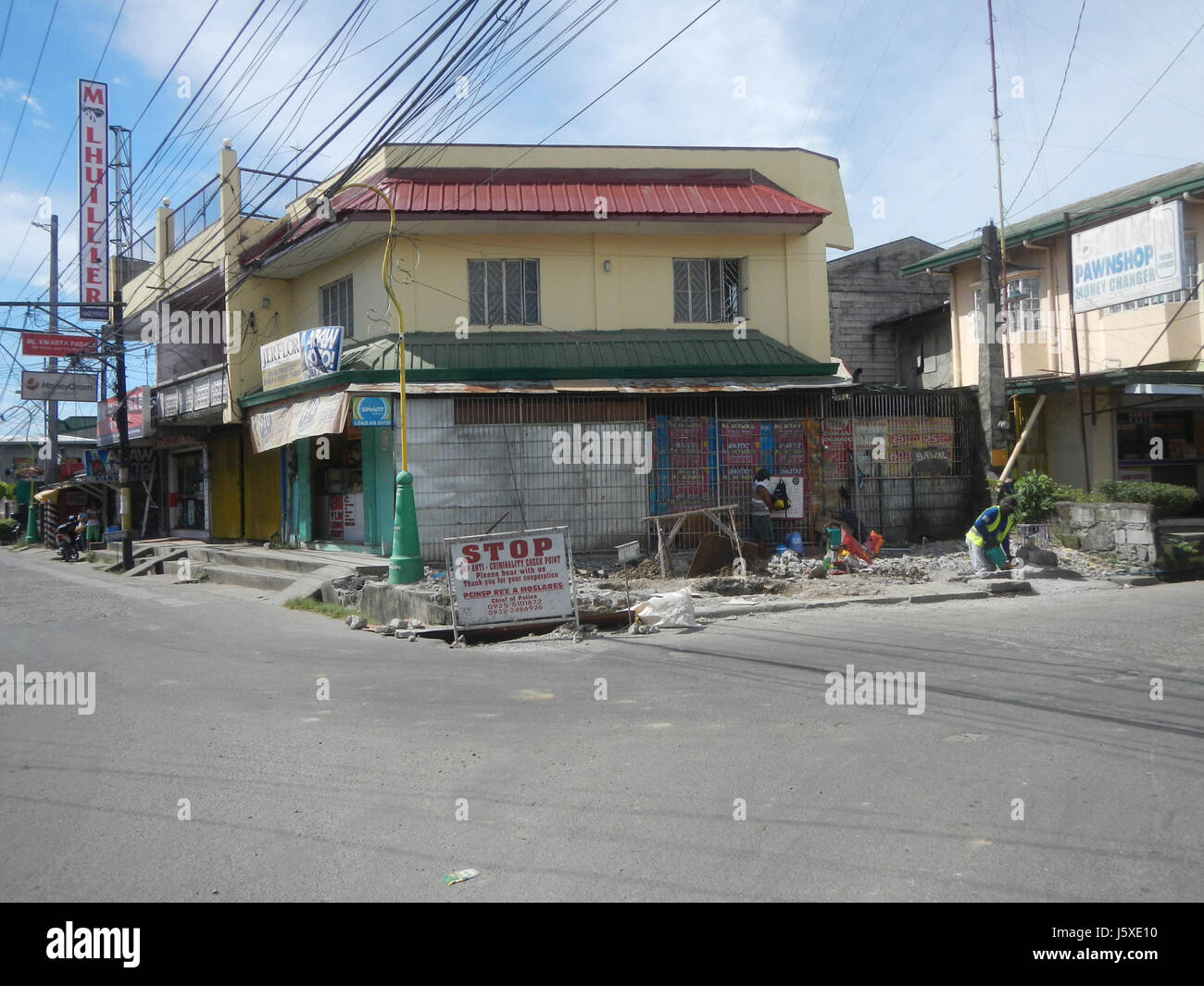 This image depicts a road in Poblacion San Roque, Bagong Barrio, Pandi ...
