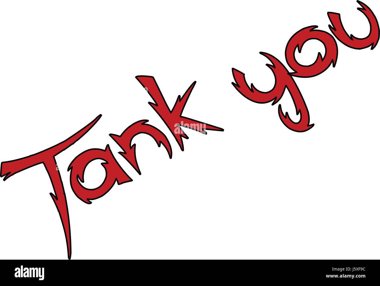 Tank you text sign illustration on White background Stock Vector Image ...