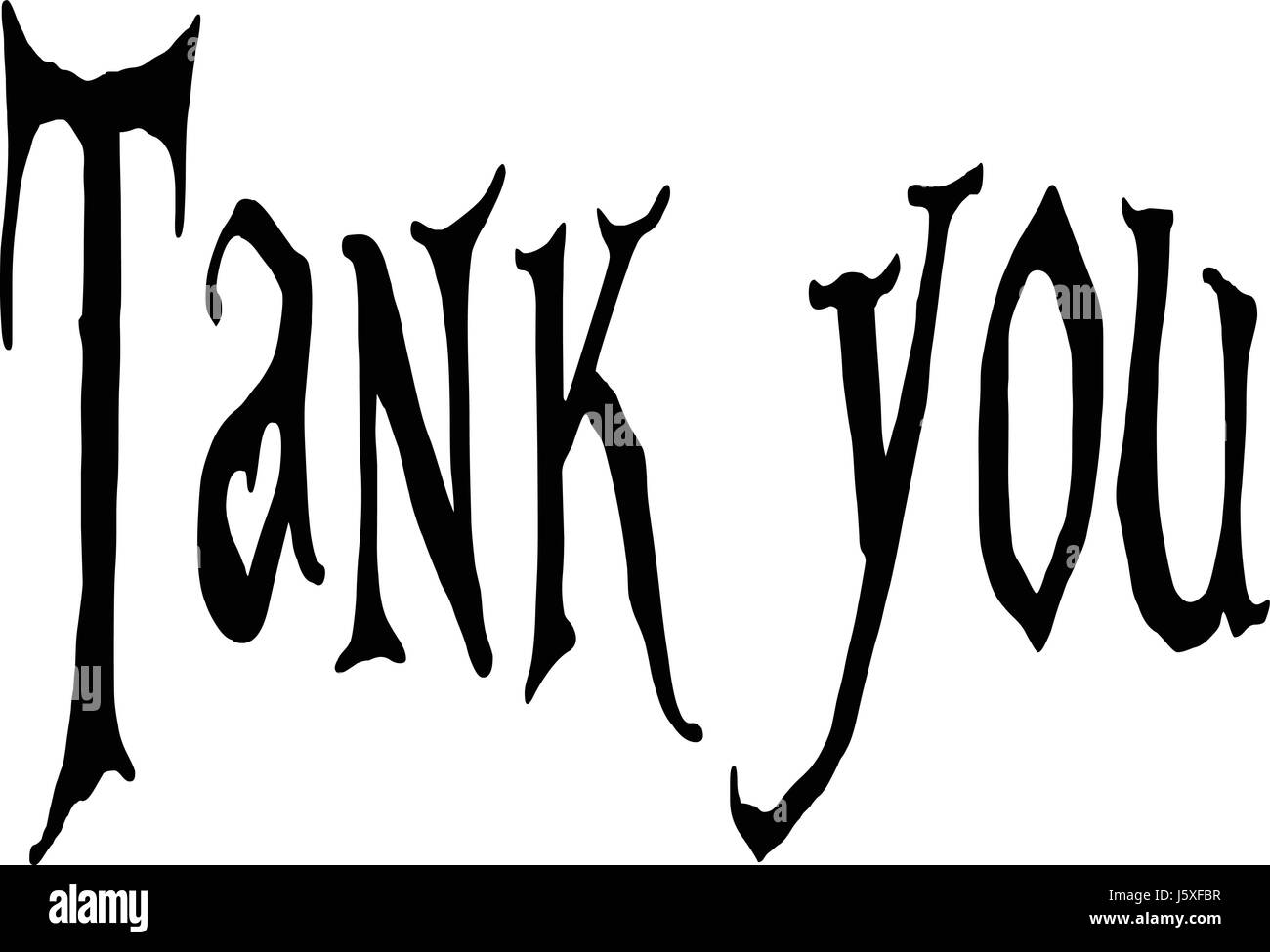 Tank you text sign illustration on White background Stock Vector Image ...