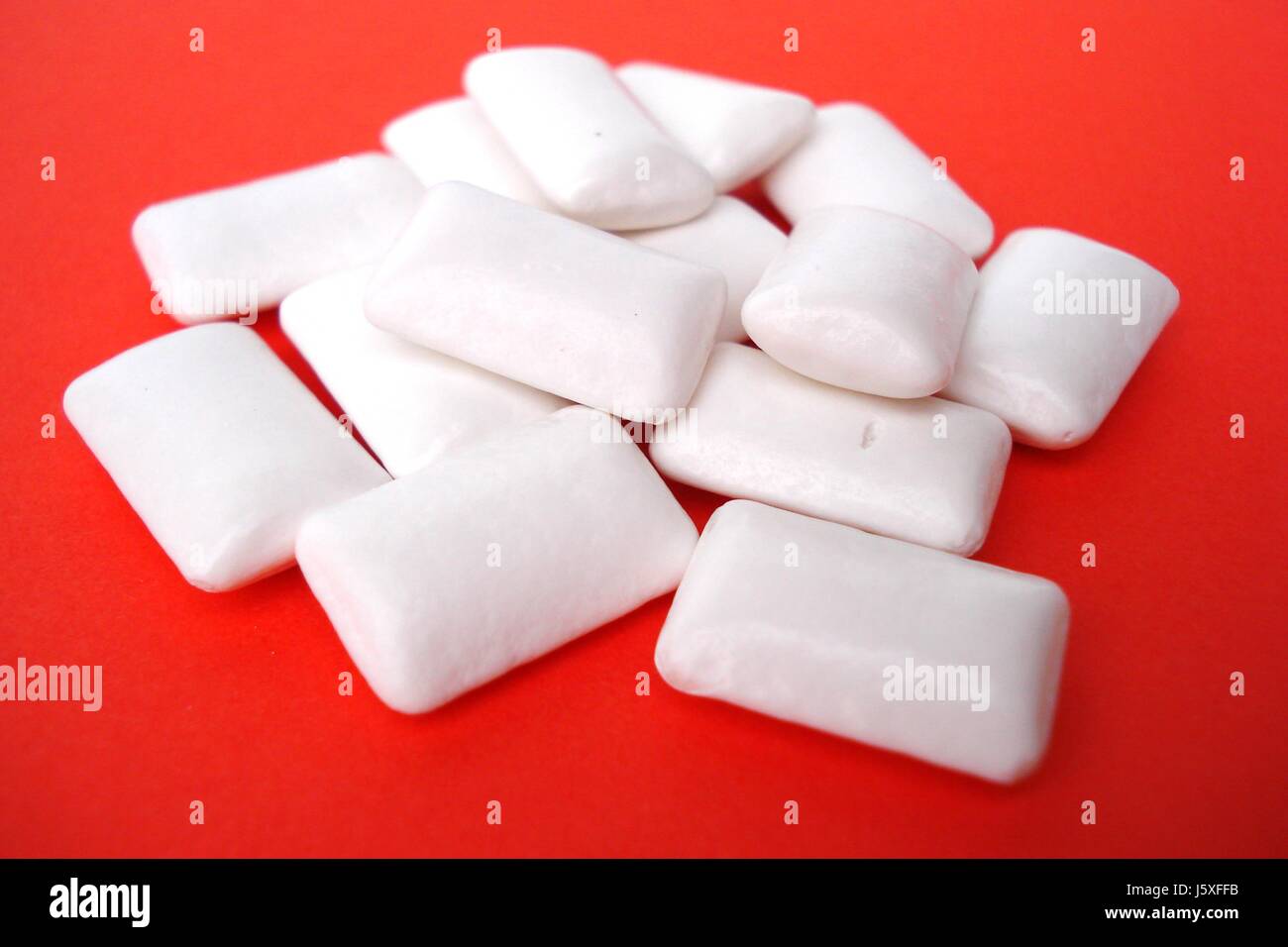blank european caucasian care of the teeth chewing gum heap pile eating ...
