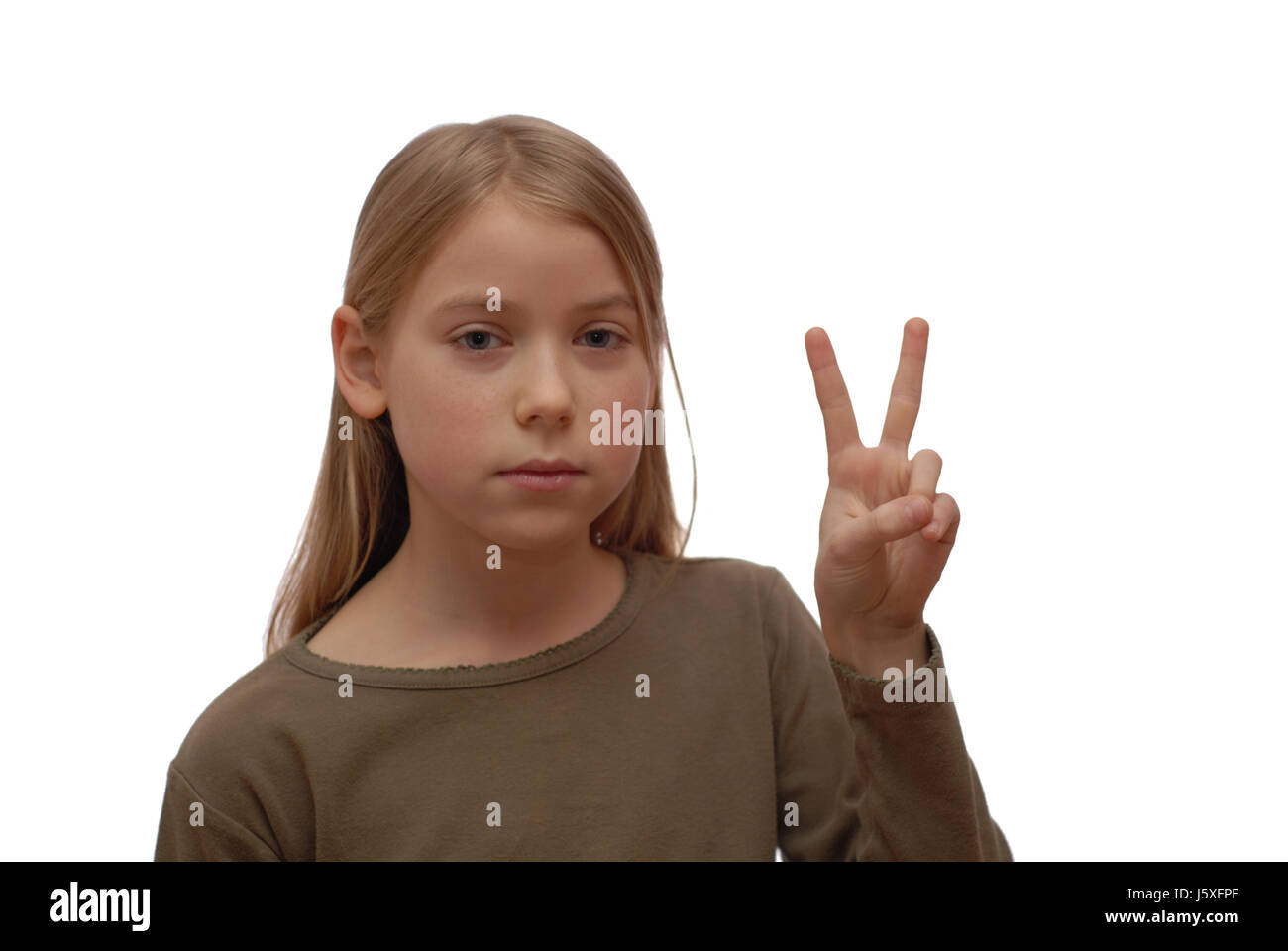 sign signal hand finger gesture child girl girls two sign signal hand ...