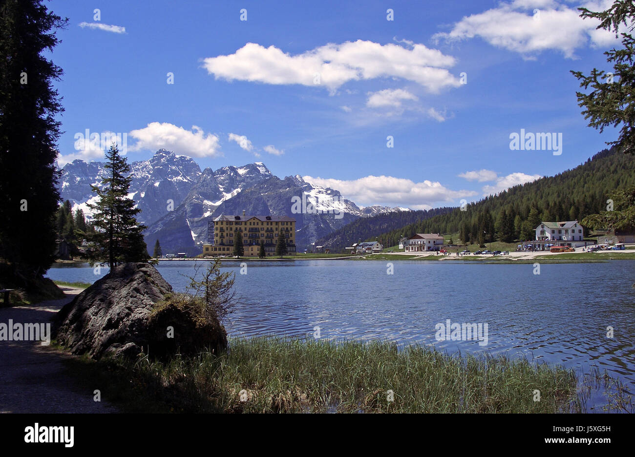 house building dolomites hotel mountain scenery countryside nature ...