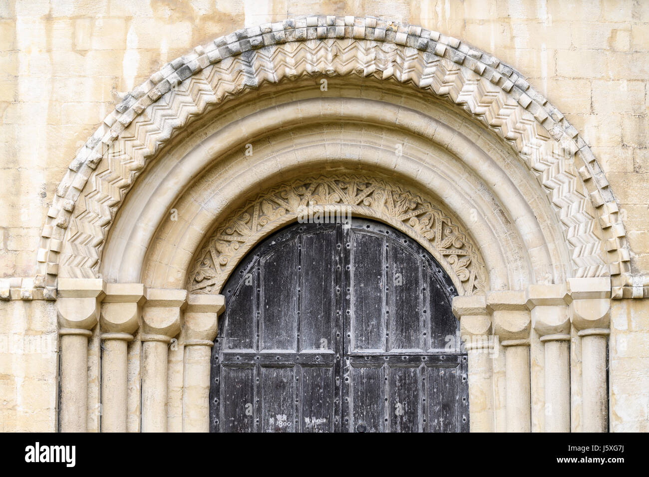 Wooden door norman architecture hi-res stock photography and images - Alamy
