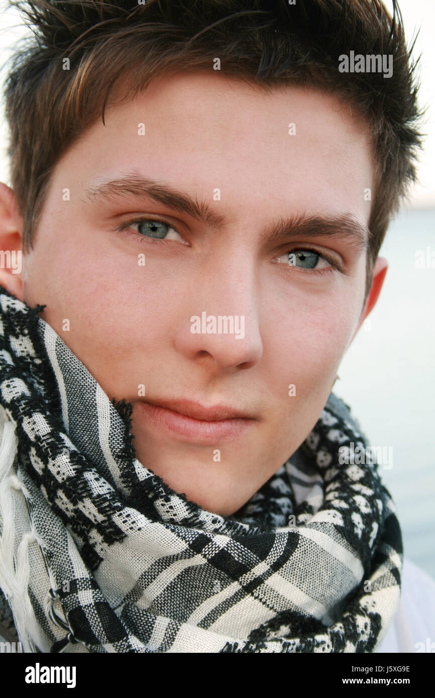 portrait outdoor boy lad male youngster young younger shine shines ...