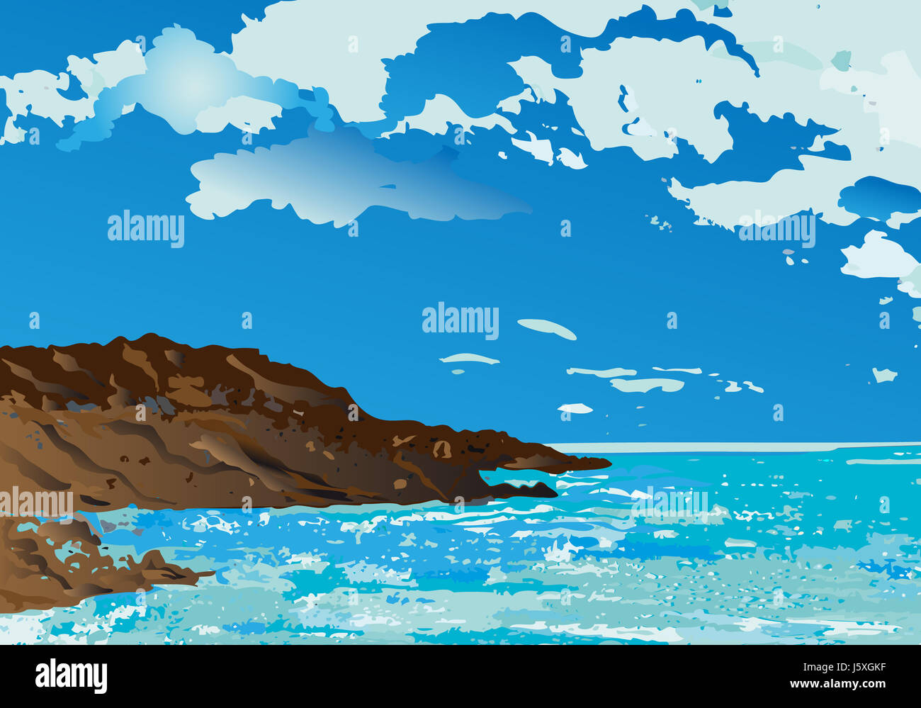 blue beach seaside the beach seashore sight view outlook perspective ...