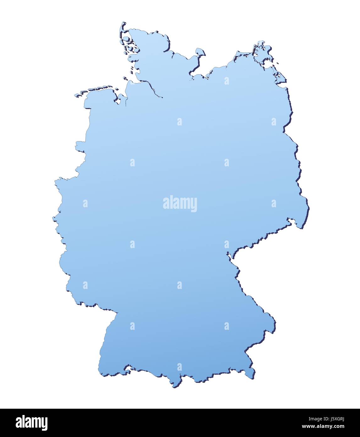 blue isolated germany german federal republic outline gradient map ...
